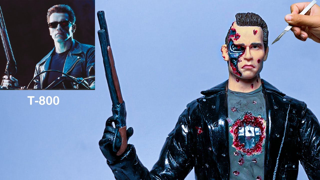 Sculpting T-800(Terminator) from Polymer Clay Timelapse | Kay's Clay ...