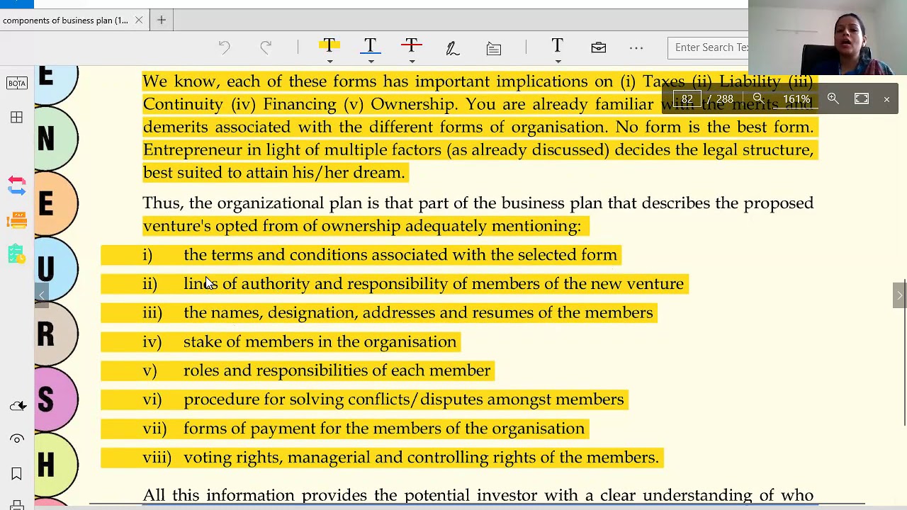 Class XII - Entrepreneurship - Chapter 2 - Business Plan: Part 14 - YouTube
