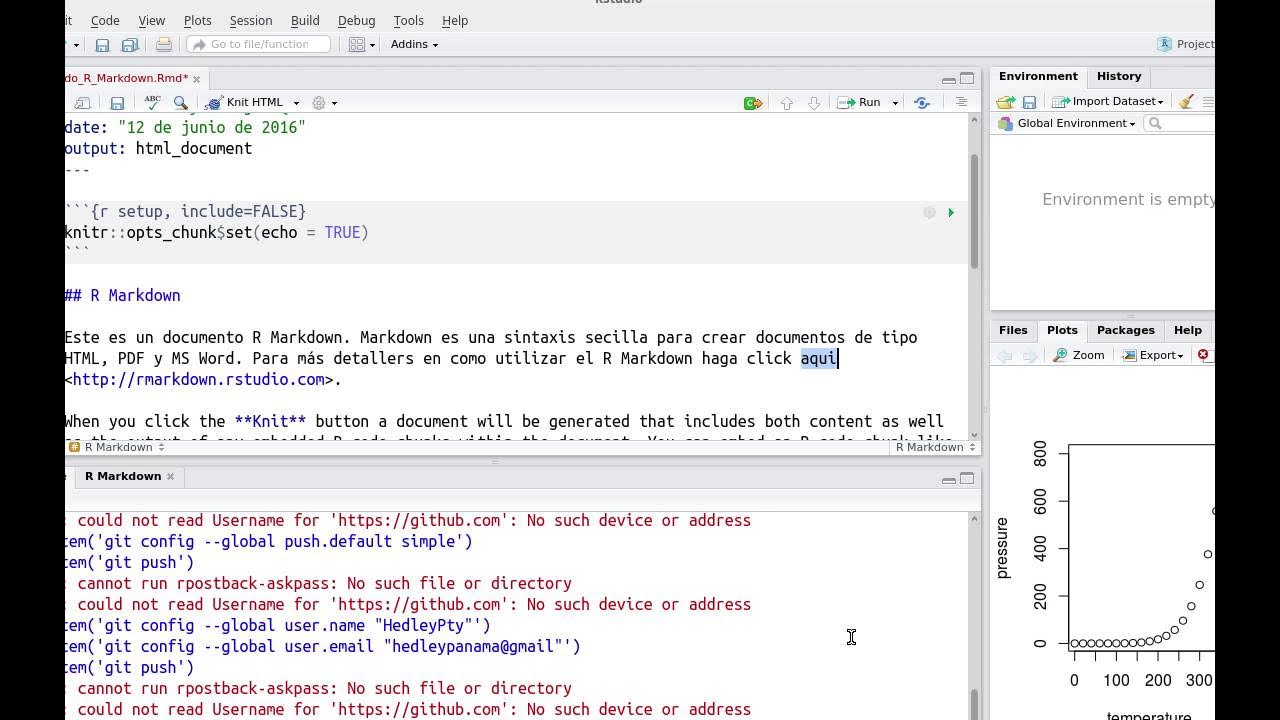 El uso de R Markdown y repositorios Github - YouTube