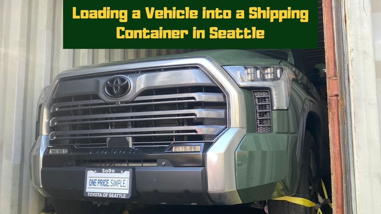 Loading a Vehicle into a Shipping Container in Seattle - YouTube