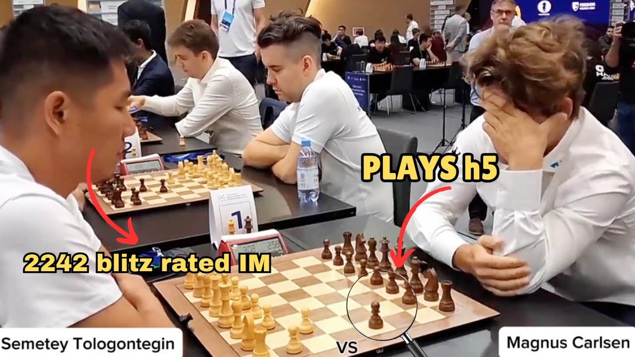 Magnus Carlsen Vs Semetey Tologontegin | World Blitz Team Championship - YouTube