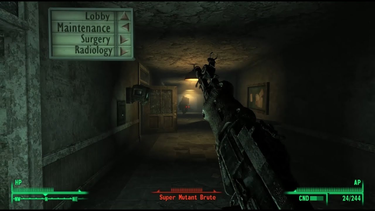 Fallout 3 - HARD - Part 19 - Our Lady of Hope Hospital (no commentary ...