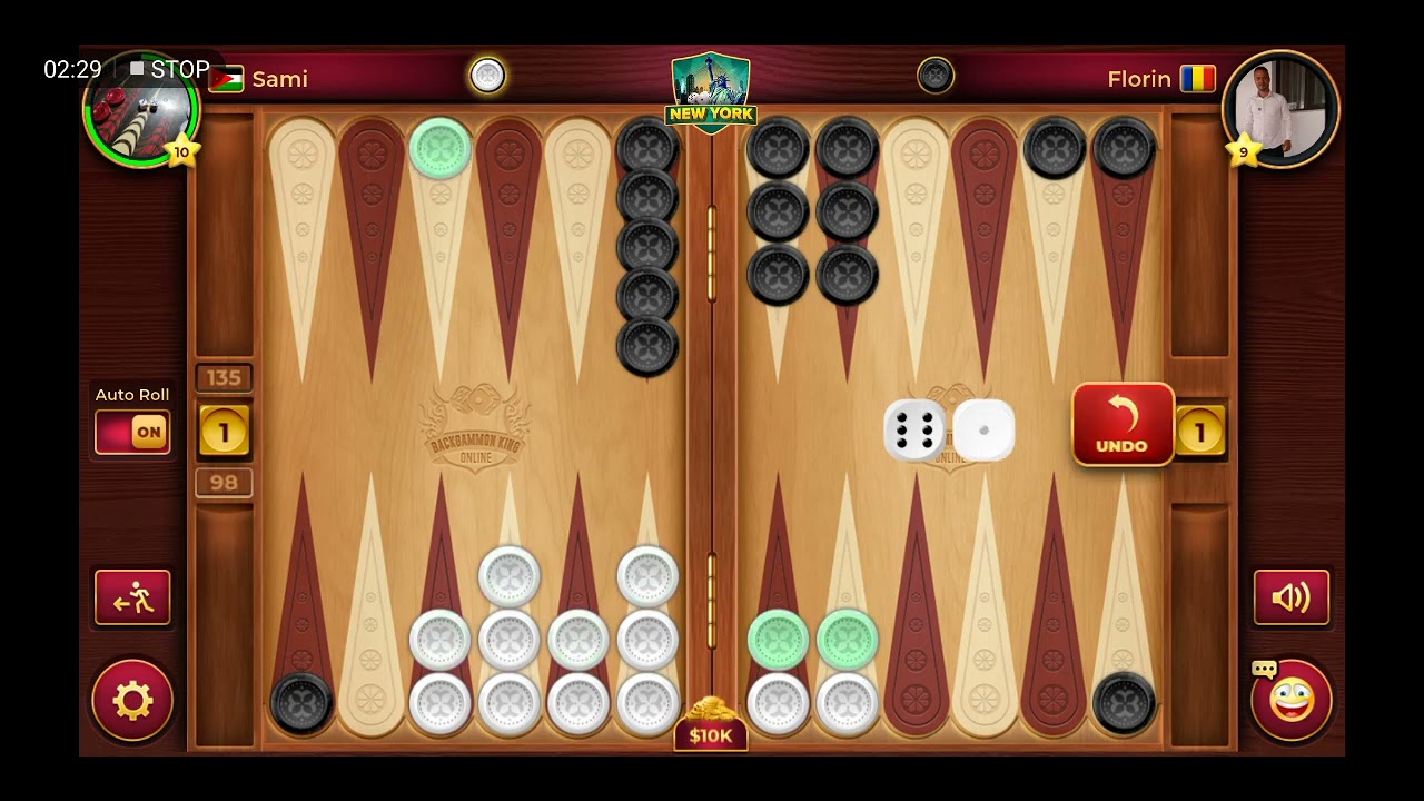 backgammon game #11 مباراة طاولة / طاولي - YouTube