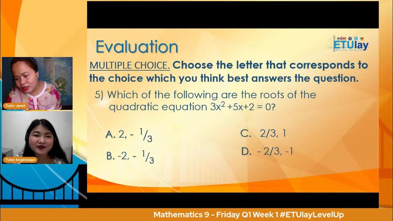 Math 9 - Friday Q1 Week 1 - YouTube