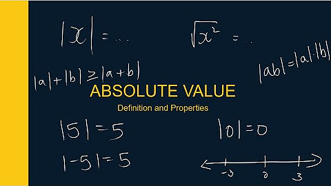 Absolute Value: Introduction - YouTube