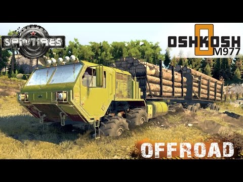 Spin Tires OSHKOSH M977EX Timber truck Off-road Test