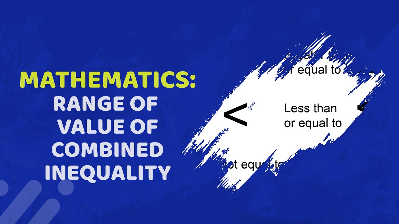 Range of value of combined inequalities - YouTube