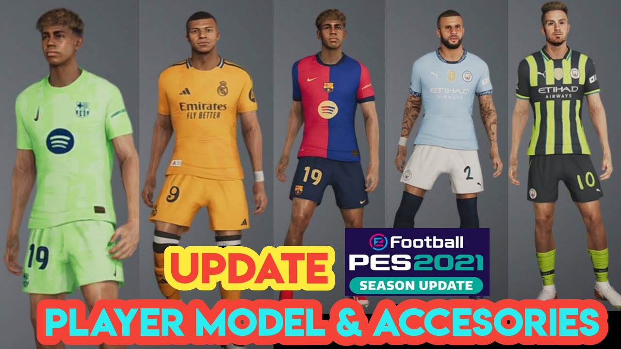 PES 2021 New Player Model 2024 and Accessories Mod 2024 - YouTube