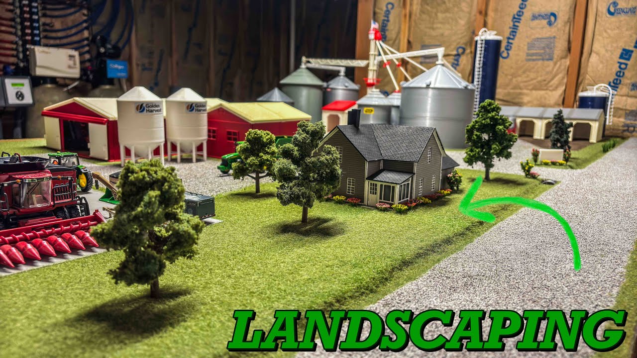 LANDSCAPING OUR FARM HOUSE AND YARD ON THE MODEL FARM - YouTube