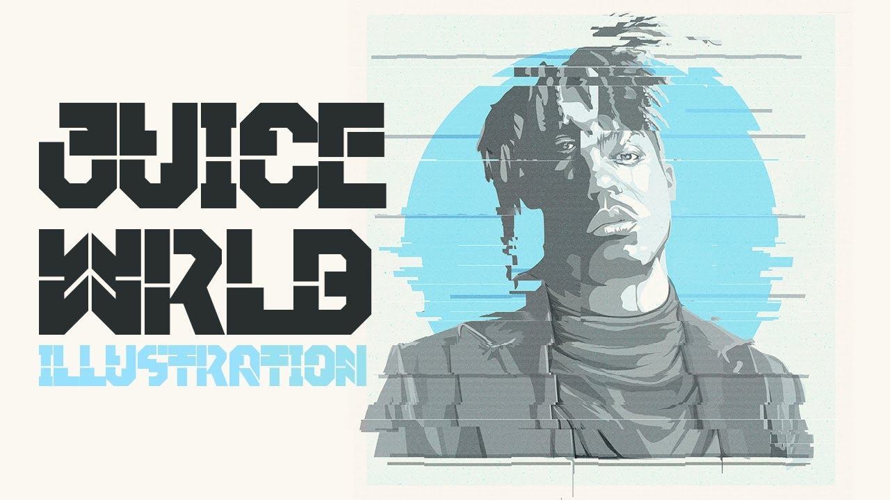 Juice Wrld Vector Glitch Illustration - YouTube