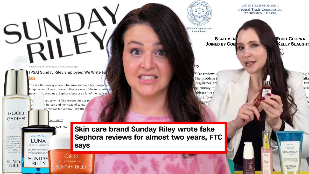 Behind The Controversy: The Sunday Riley Fake Reviews Scandal | ICYMI Makeup News Rewind - YouTube