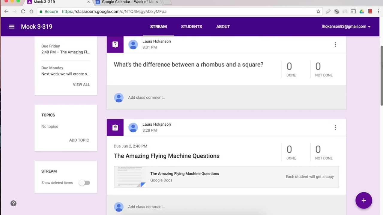 319 mock google classroom - YouTube