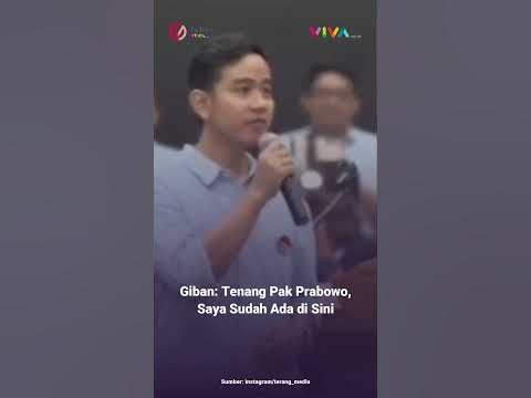 Gibran: Tenang Pak Prabowo, Saya Sudah Ada di Sini #gibranrakabumingraka #prabowosubianto - YouTube