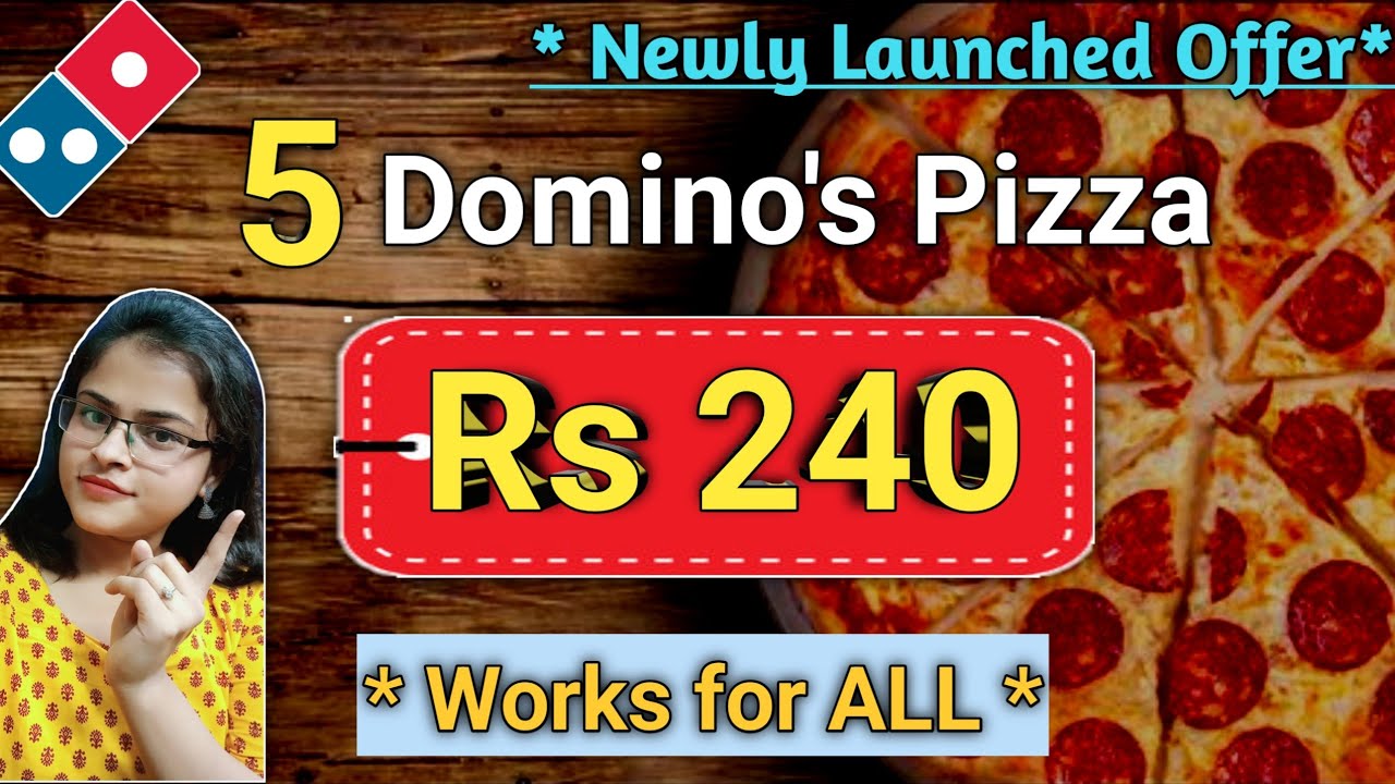 🍕 5 Pizza at Rs 240 🍕ll domino's pizza offer l domino's pizza offers ...