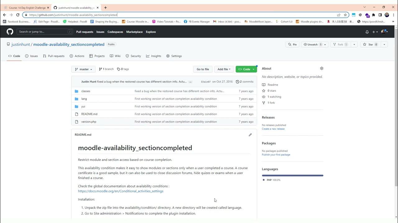 Moodle Section Completed Condition - YouTube