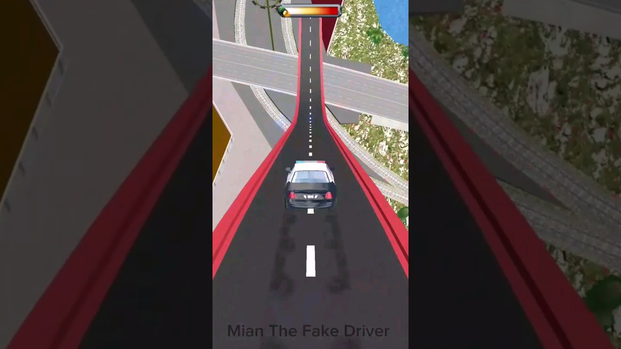 COP Car Mega Ramp Jumped Chase #shorts - YouTube