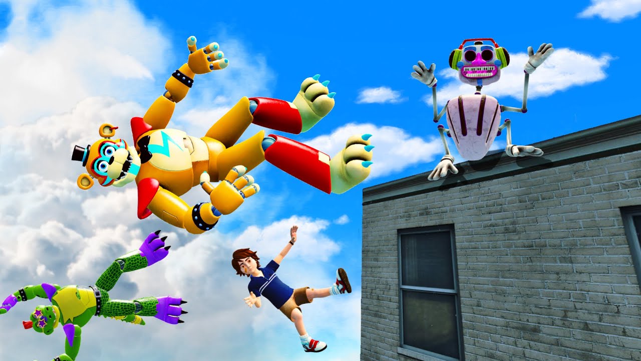 FNAF Security Breach: Epic Ragdolls Fall/Fails [GMOD] Part. 33 - YouTube