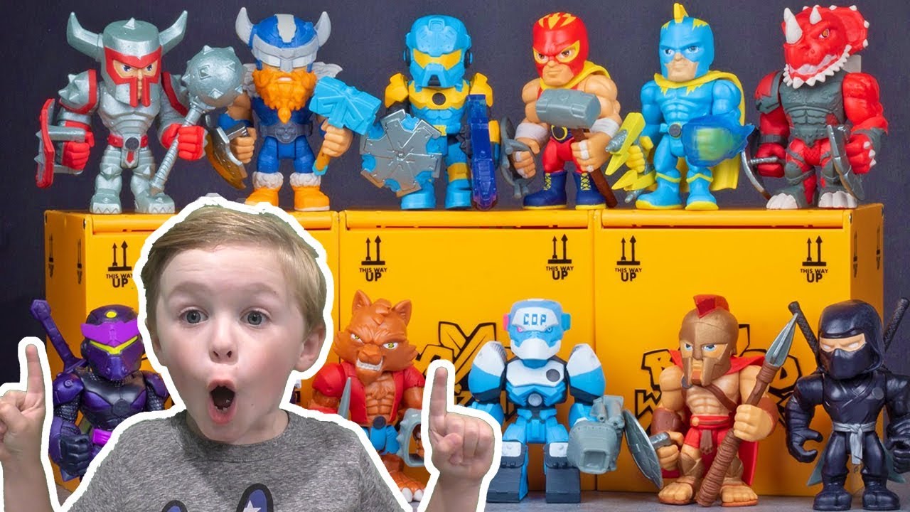 Boxed Warriors Unboxing and Pretend Play - YouTube