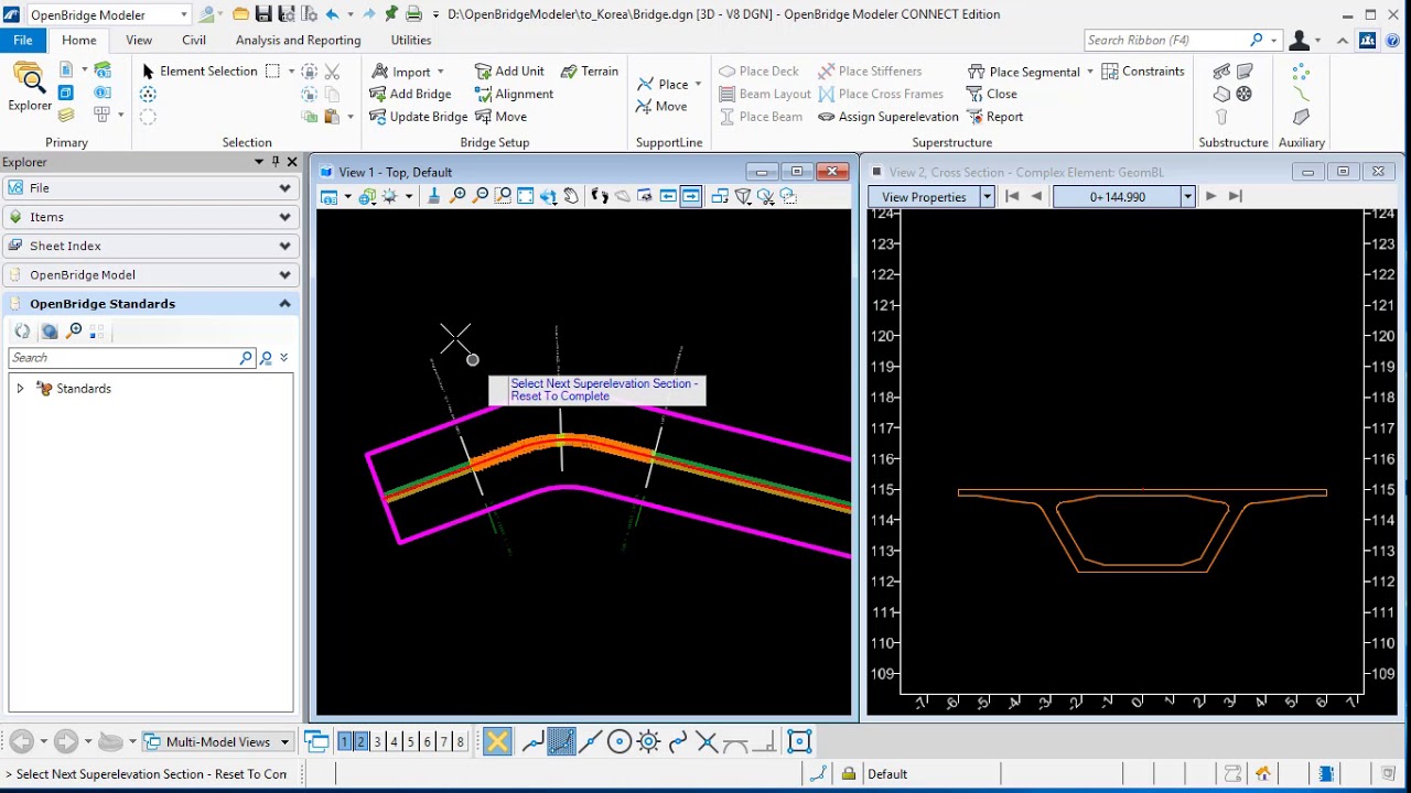 Apply Superelevation in OpenBridge Modeler - YouTube
