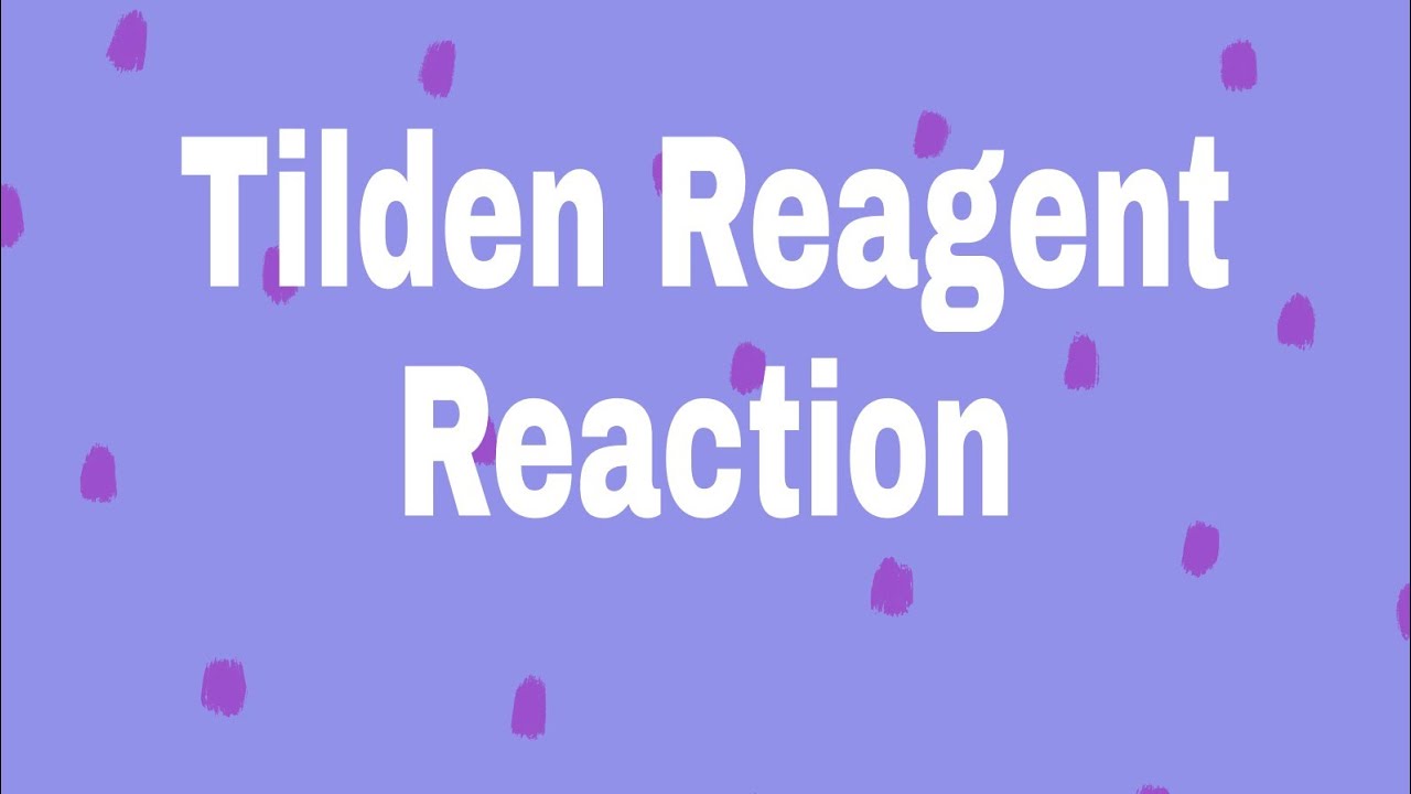 Tilden Reagent Reaction - YouTube
