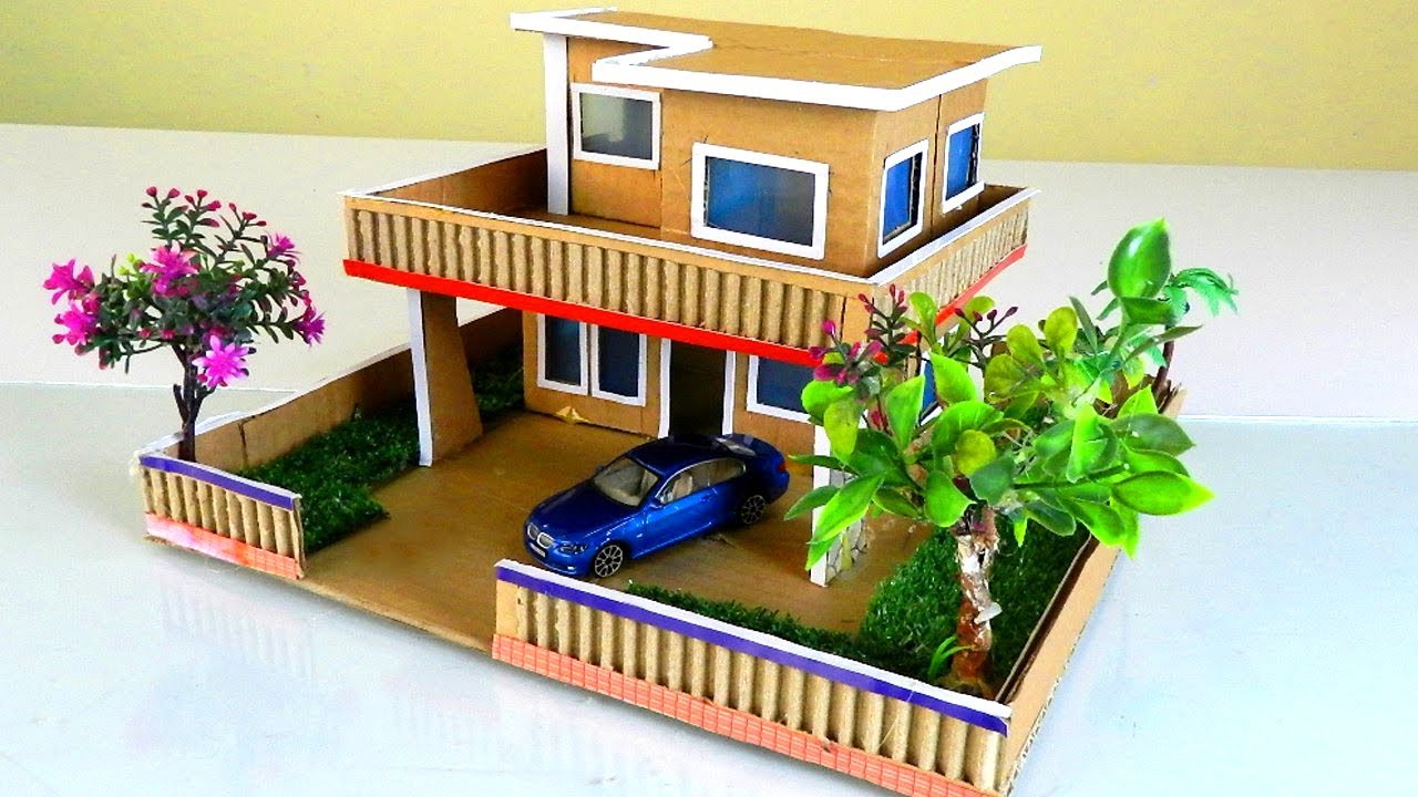 Building Easy and Quick Mansion House with Garden From Cardboard #56 ...