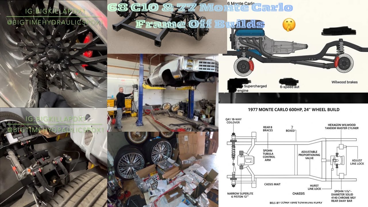 Chevy 68 C10 & 77 Monte Carlo Frame Off Builds #customcars - YouTube