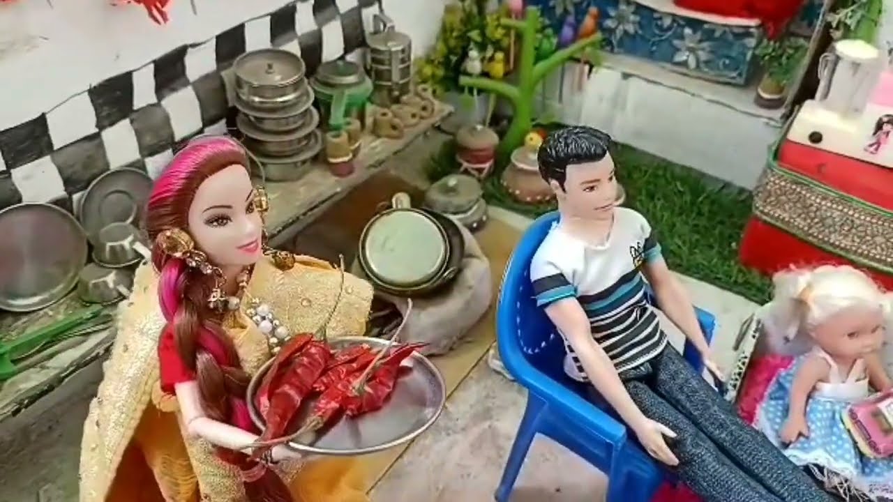 रेखा कि कहानी पार्ट -147 Barbie Indian village routine | Rekha ki ...