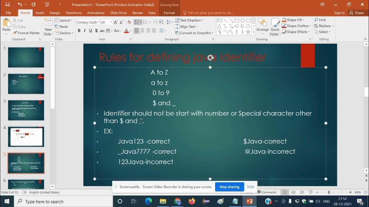 Part-3/Java tutorial for beginners# Identifiers, reserved words Data type# Besic consept of Java ...