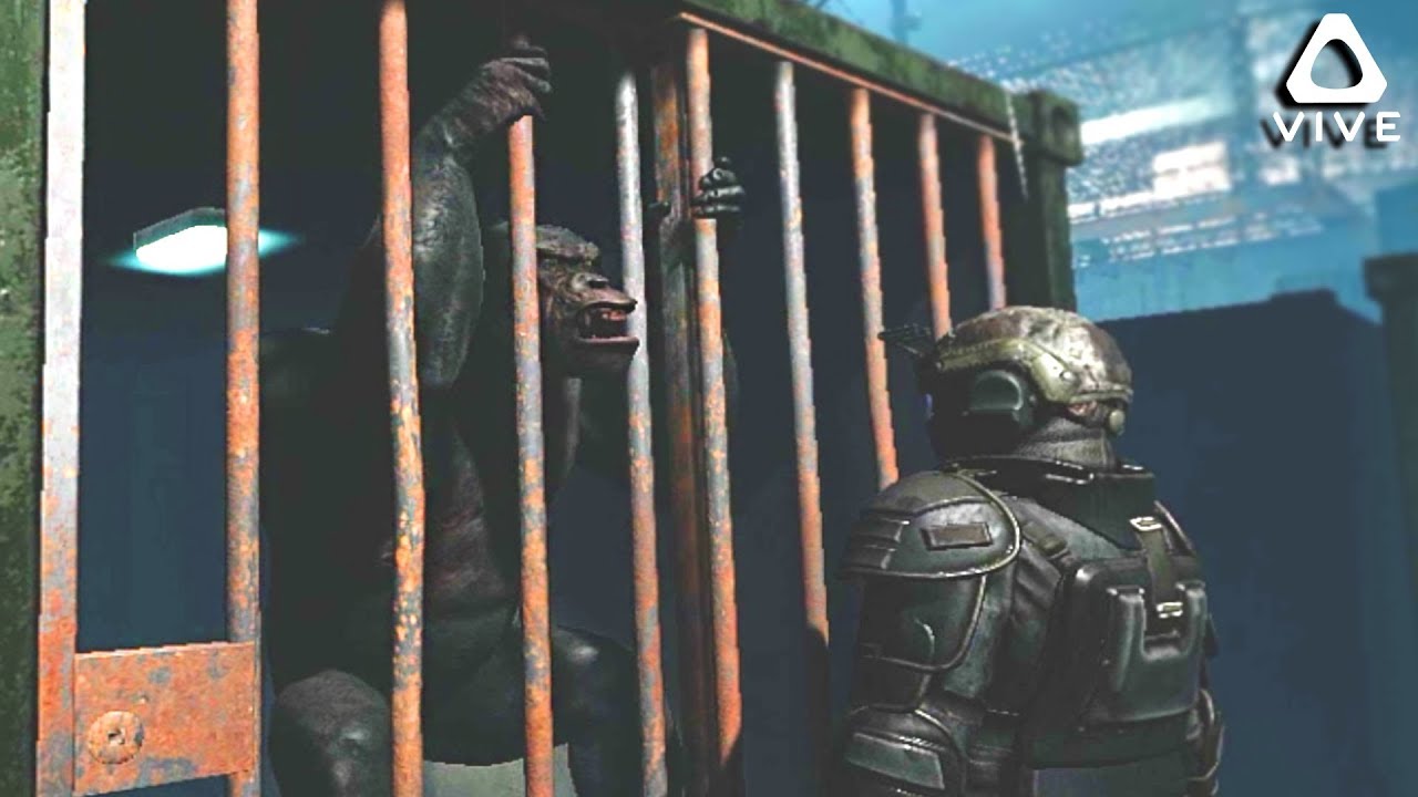 SCARY APE BEHIND BARS • CRISIS PLANET OF THE APES VR - HTC VIVE ...