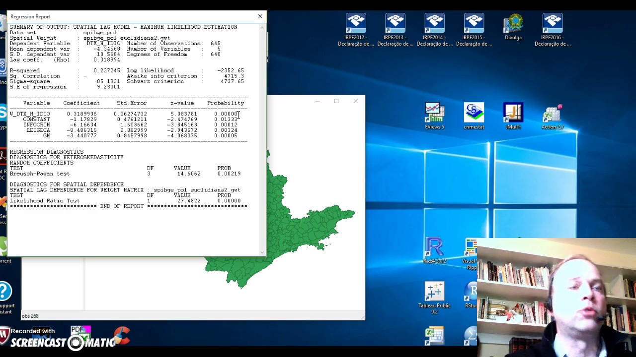 Mostrando o software Geoda - YouTube