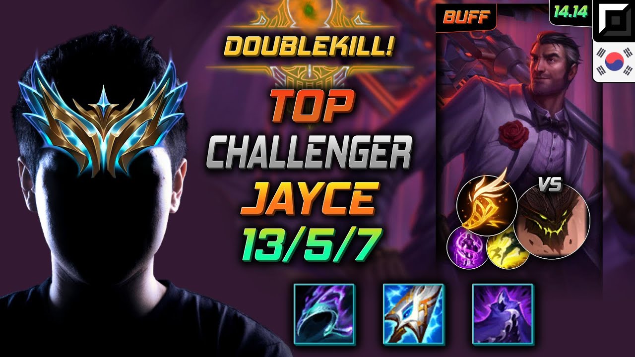 제이스 탑 템트리 룬 기회 기발 - Jayce Top - 롤 KR 챌린저 패치 14.14 - YouTube