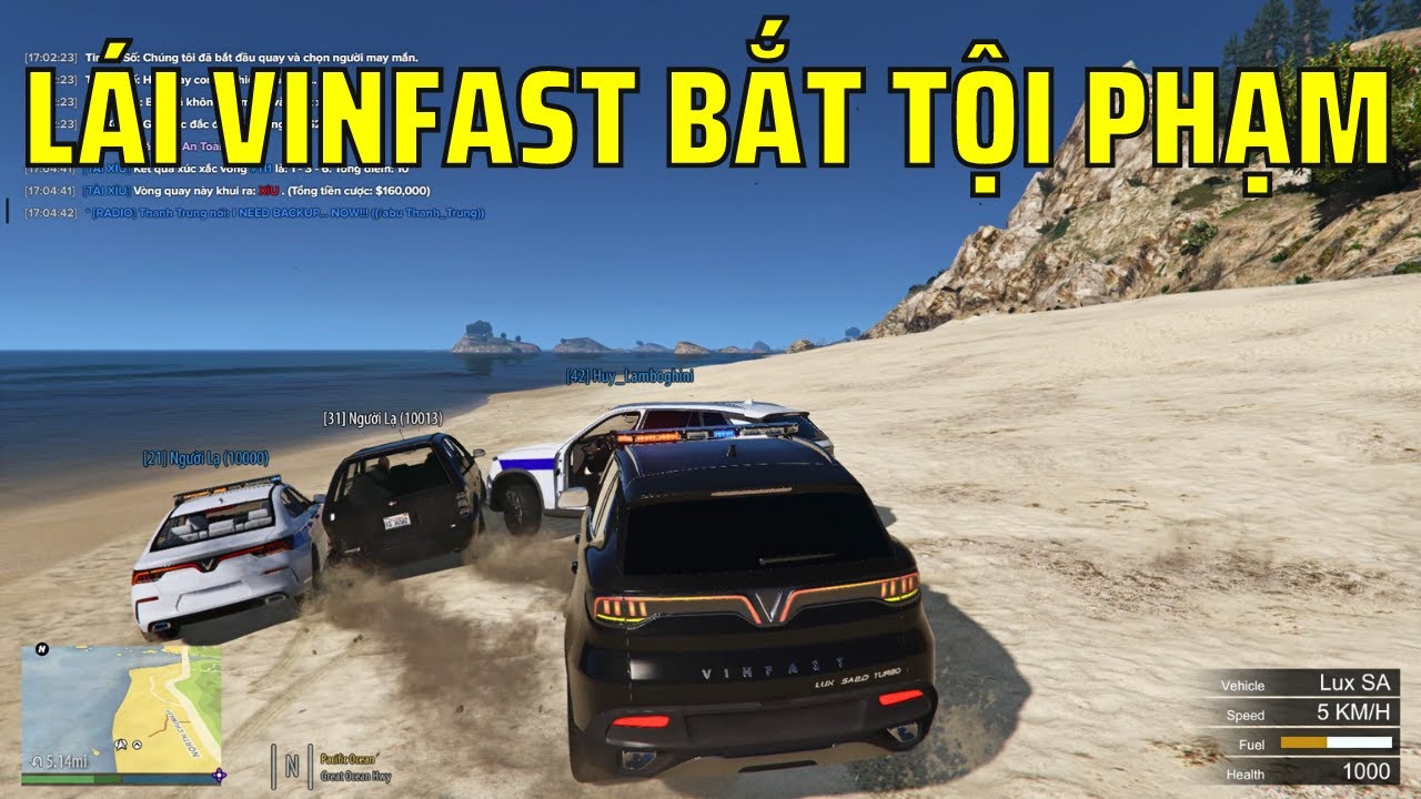 GTA 5 Roleplay Police #3 : Lái Vinfast SA bắt tội phạm trốn chạy cảnh ...
