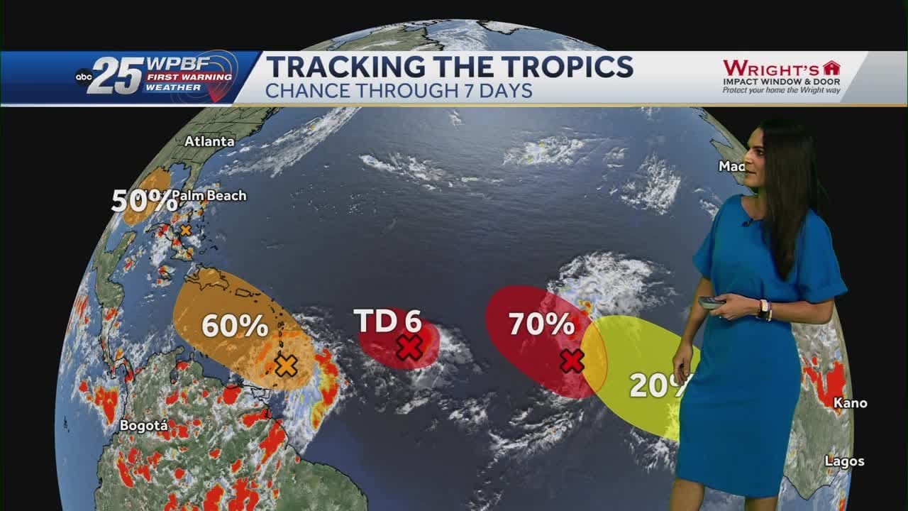 Tropical Depression 6 forms in Atlantic Ocean - YouTube
