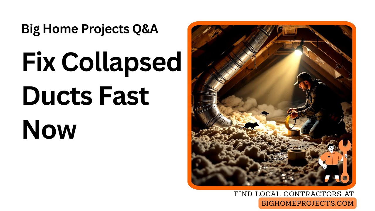 Collapsed Flexible Ducts Fix with Support Straps and Reroute Techniques ...