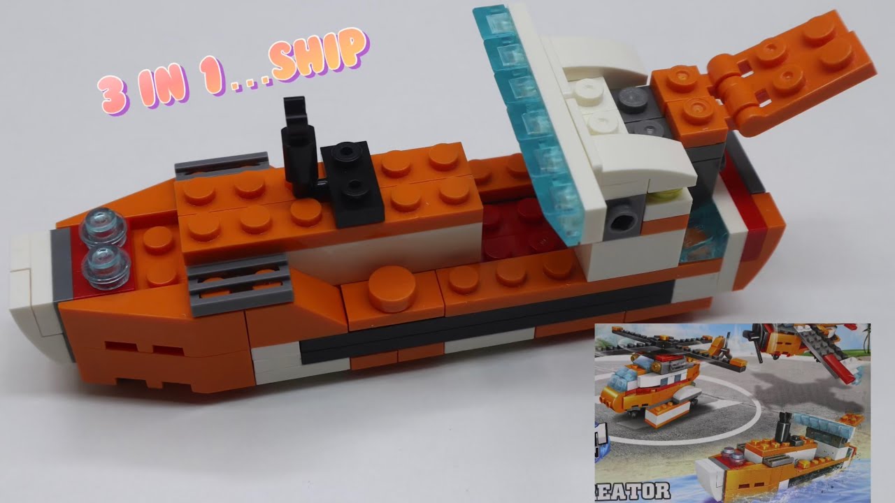 Lego bricks building, 3 in 1 series, creating ship 🚢 - YouTube