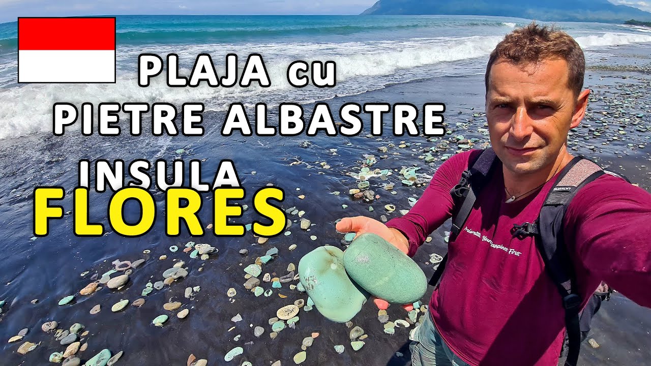 PLAJA cu PIETRE ALBASTRE & Drumul din BAJAWA in ENDE, pe Insula FLORES ...