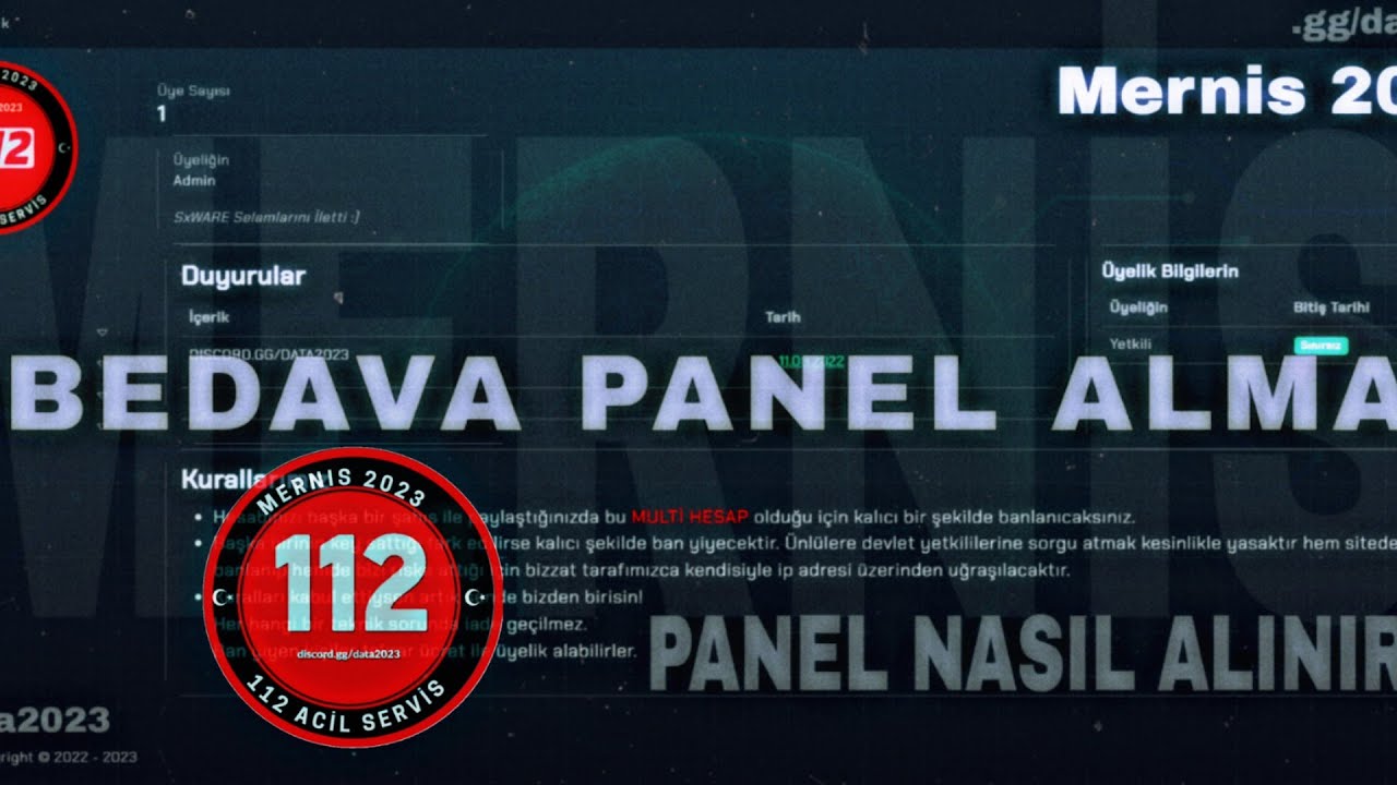 BEDAVA MERNİS 2023 (PANEL) ALMA bedava panel #mernis - YouTube