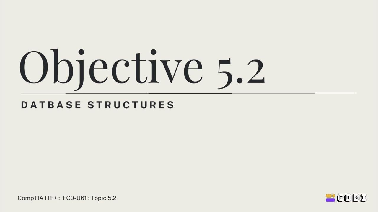 CompTIA ITF - Database Fundamentals-2 - YouTube