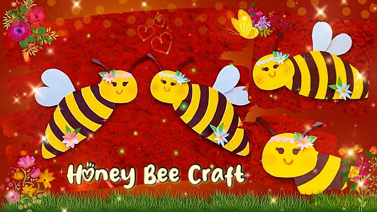 How to make Cute Paper Honey bees at home | Paper Honey Bee | Honey Bee ...