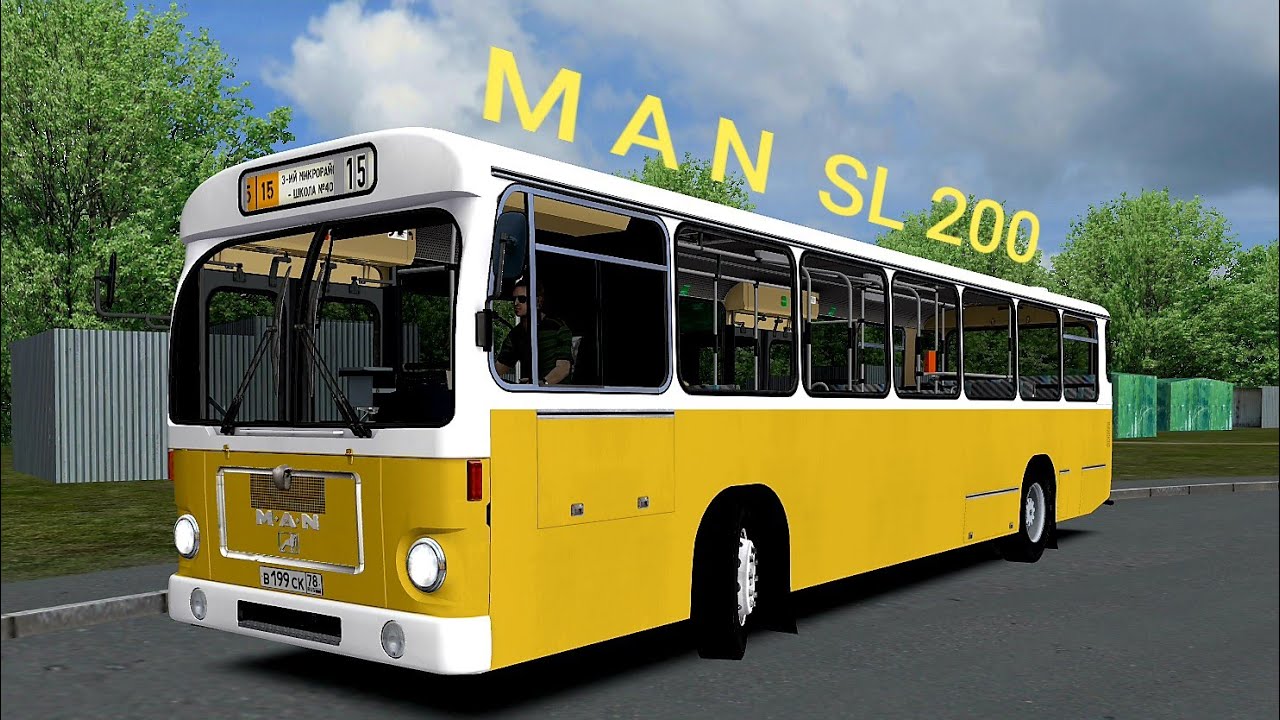 MAN SL 200 Настоящий немецкий автобус из 90х в Omsi 2 - YouTube