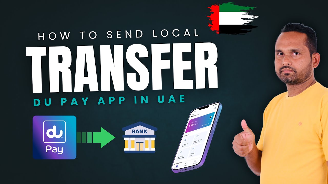 How to transfer money into bank account through Du pay app in UAE - YouTube