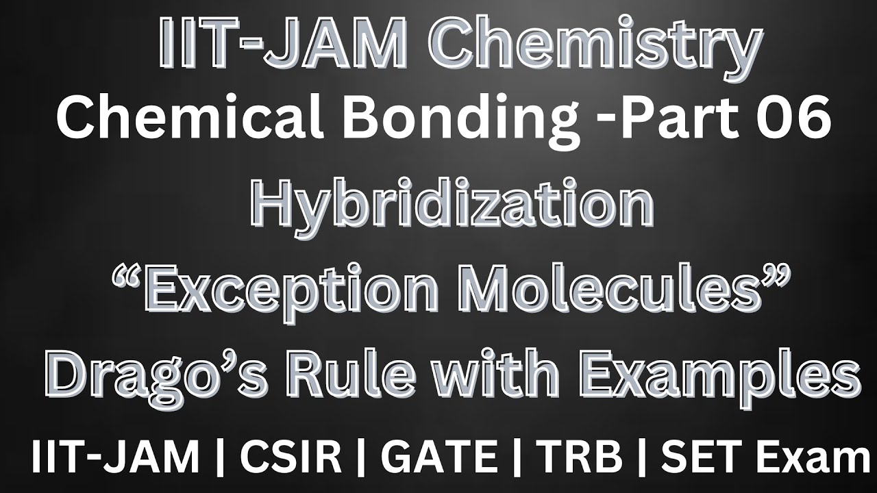 IIT JAM Chemistry - Chemical Bonding Part -05 | Exception Molecules ...