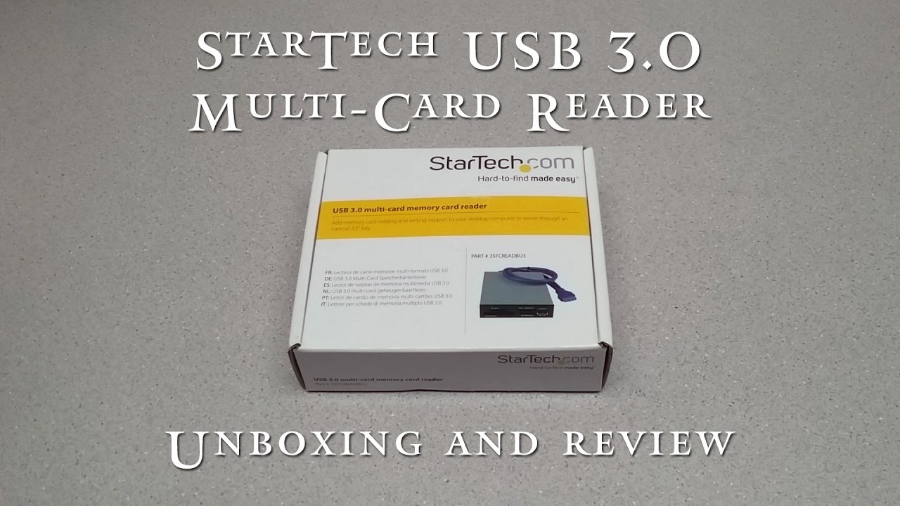 Startech USB3.0 Mult-Card Reader Unboxing / Review - BrendaEM - YouTube