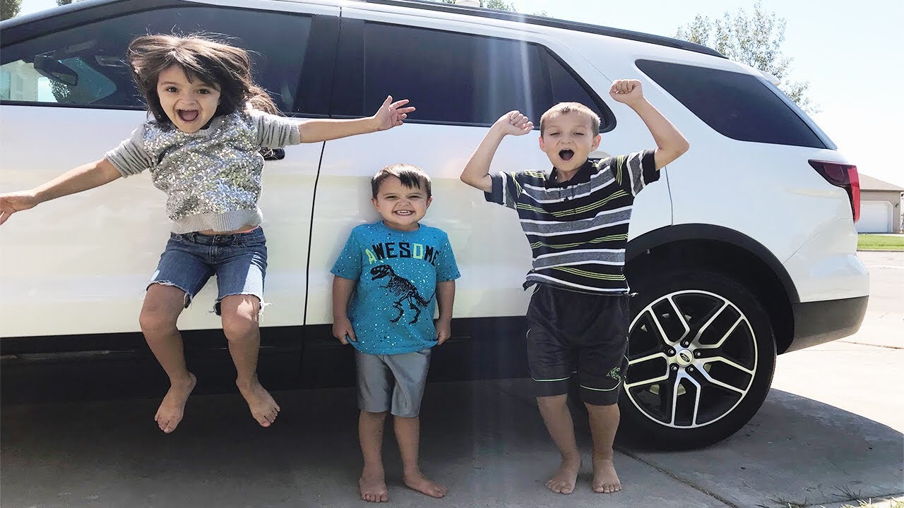 KIDS REACTION TO NEW CAR!!! - YouTube