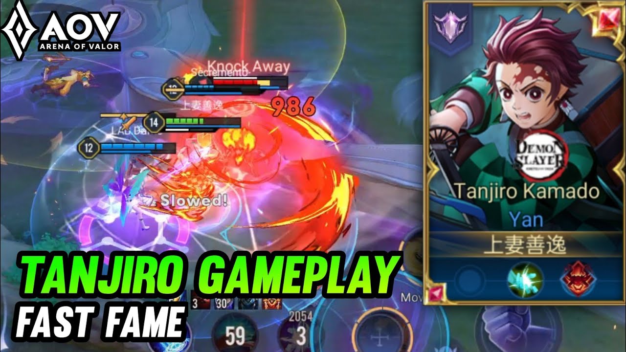 YAN/TANJIRO GAMEPLAY | FAST GAME - ARENA OF VALOR | LIÊNQUÂNMOBILE | ROV | COT - YouTube