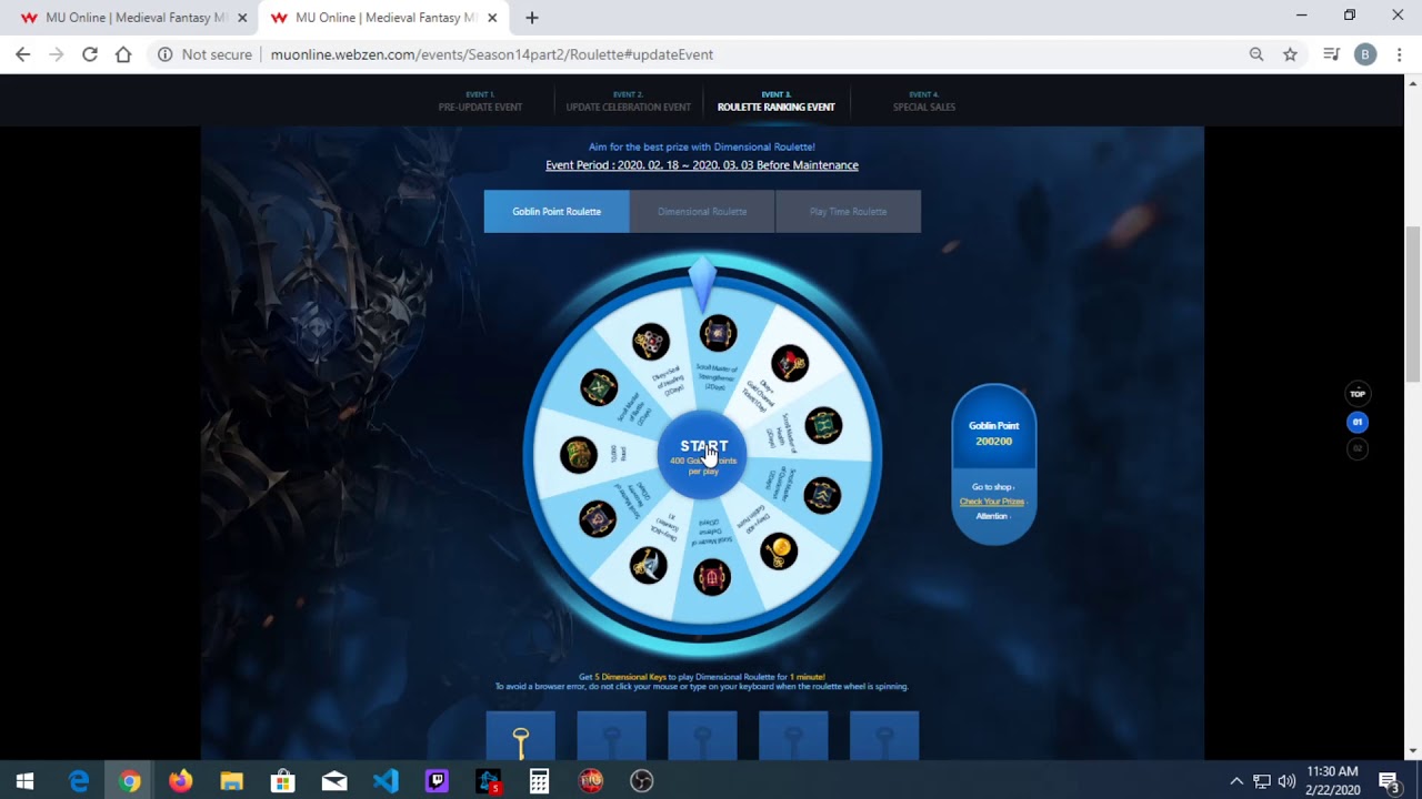 Webzen Mu Online S14 E2 Roulette 264'000 GP - YouTube