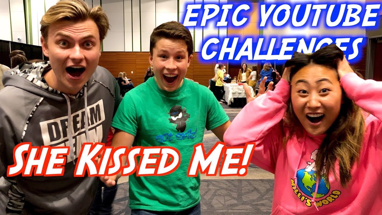 I got KISSED?! Ultimate YouTube Challenge! With (Carter Sharer). - YouTube