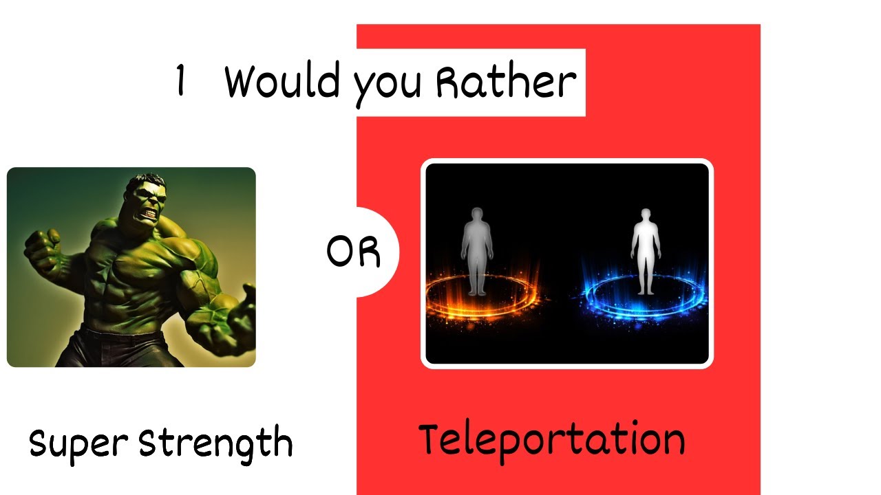 Would You Rather Superpower Edition 🦸🏽♂️ Youtube