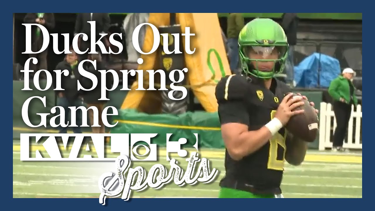 Sports: Ducks Split into Two White and Green Teams for Spring Game at ...