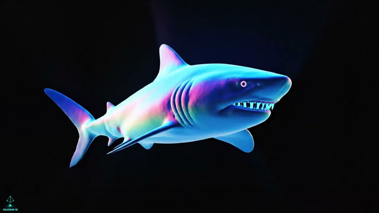 3D HOLOGRAM: NEON ATLANTIC CREATURES - RELAXING VIBES! 🐠 - YouTube